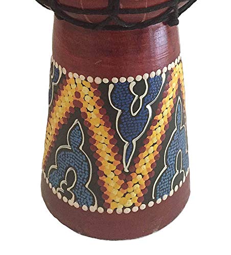 JIVE Djembe Drum Bongo Congo African Drum Wooden Hand Drum Professional Sound (12" High - Painted)