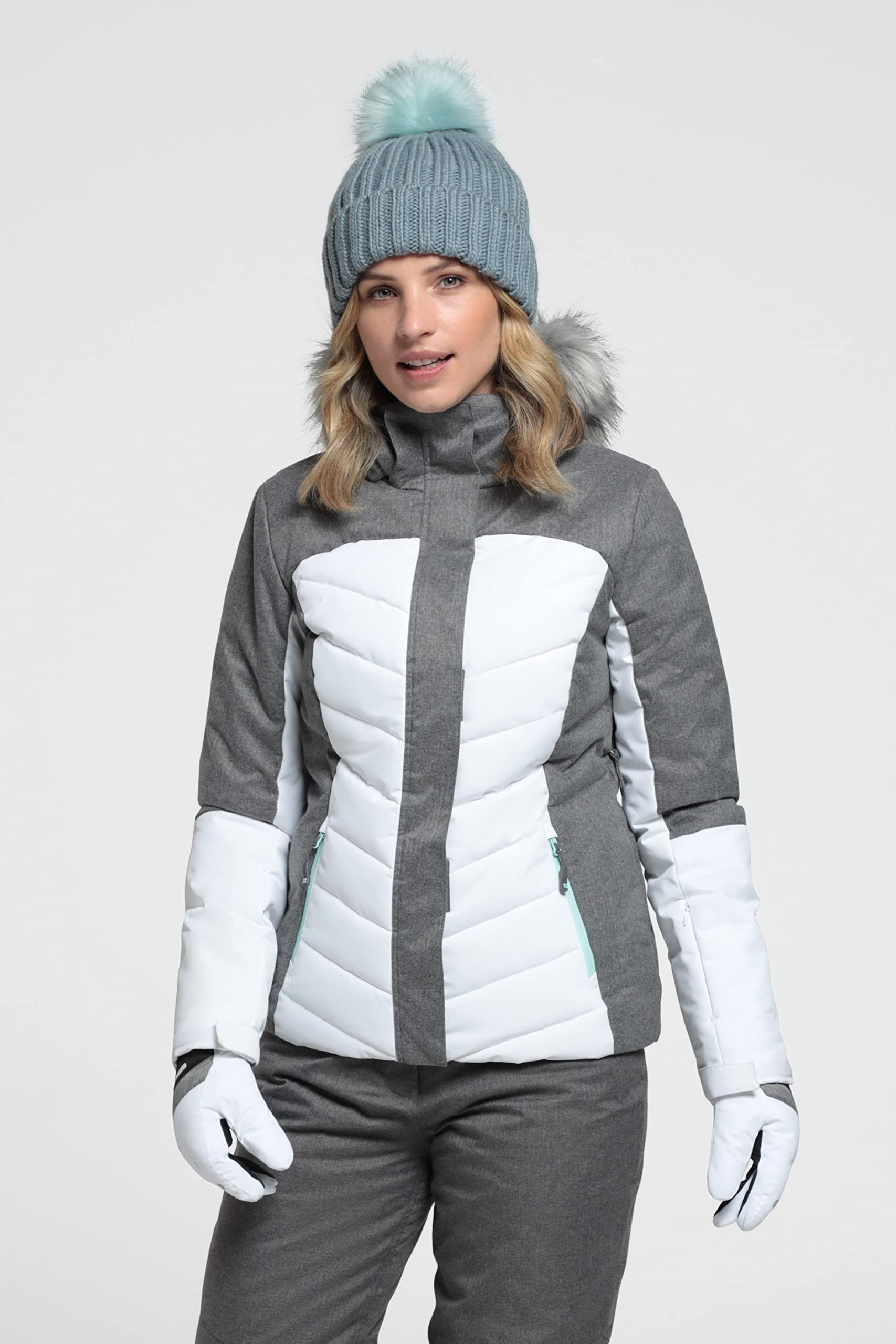 Mountain Warehouse Pyrenees Womens Padded Ski Jacket - Waterproof White 12