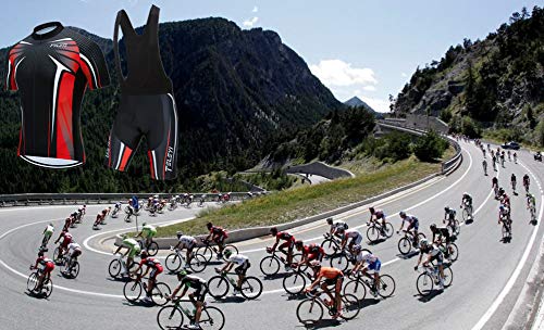 Men's Cycling Jersey Set, Summer Boys Bib Shorts Suits Mountain Bike Cycling Clothing Set Biking Riding Jerseys Breathable