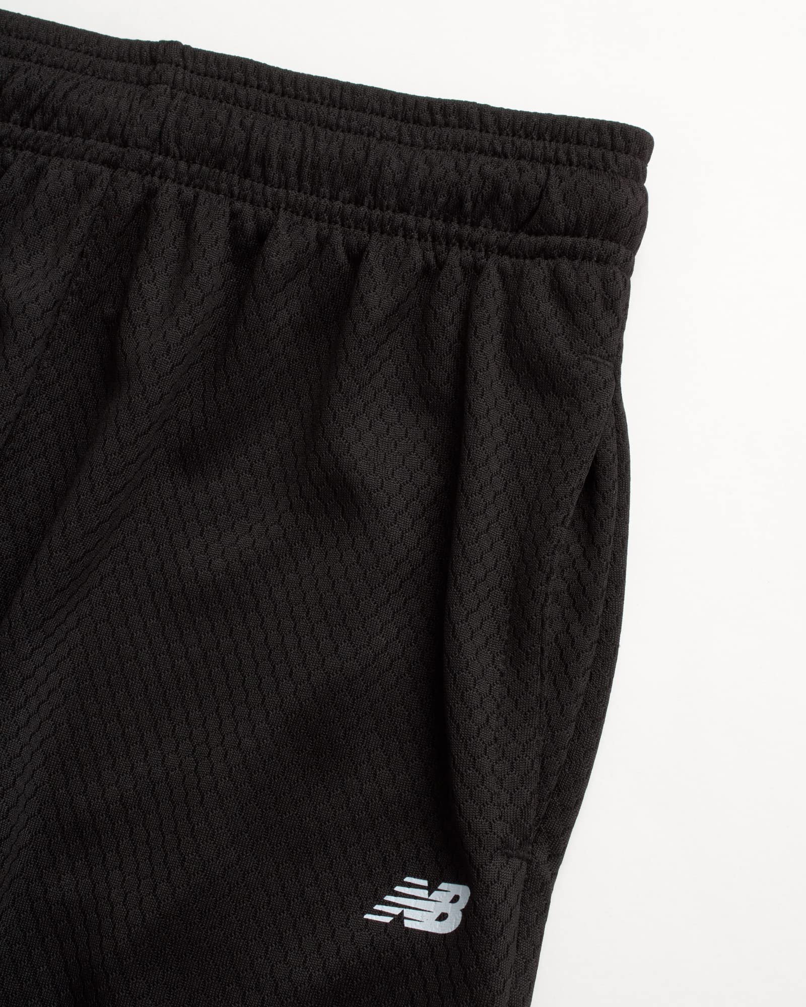 New Balance Boys' Active Shorts - Performance Gym Shorts with Pockets - Kids' Mesh Athletic Shorts for Boys (Size: 4-20), Size 14-16, Black