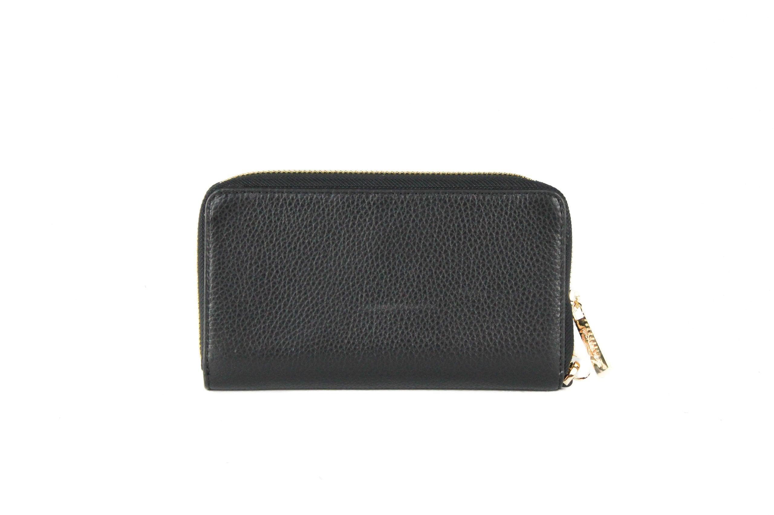 Michael Kors Jet Set Travel Large Flat Multifunction Phone Case Pebbled Leather Wallet (Sherbert)