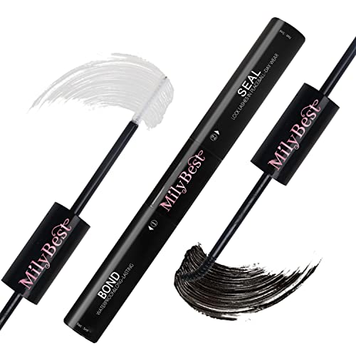 MilyBest 368 Pcs Cluster Lashes 8-16mm C Curl DIY Lashes Cluster Lash Bond and Seal Cluster Waterproof Individual Lashes Glue