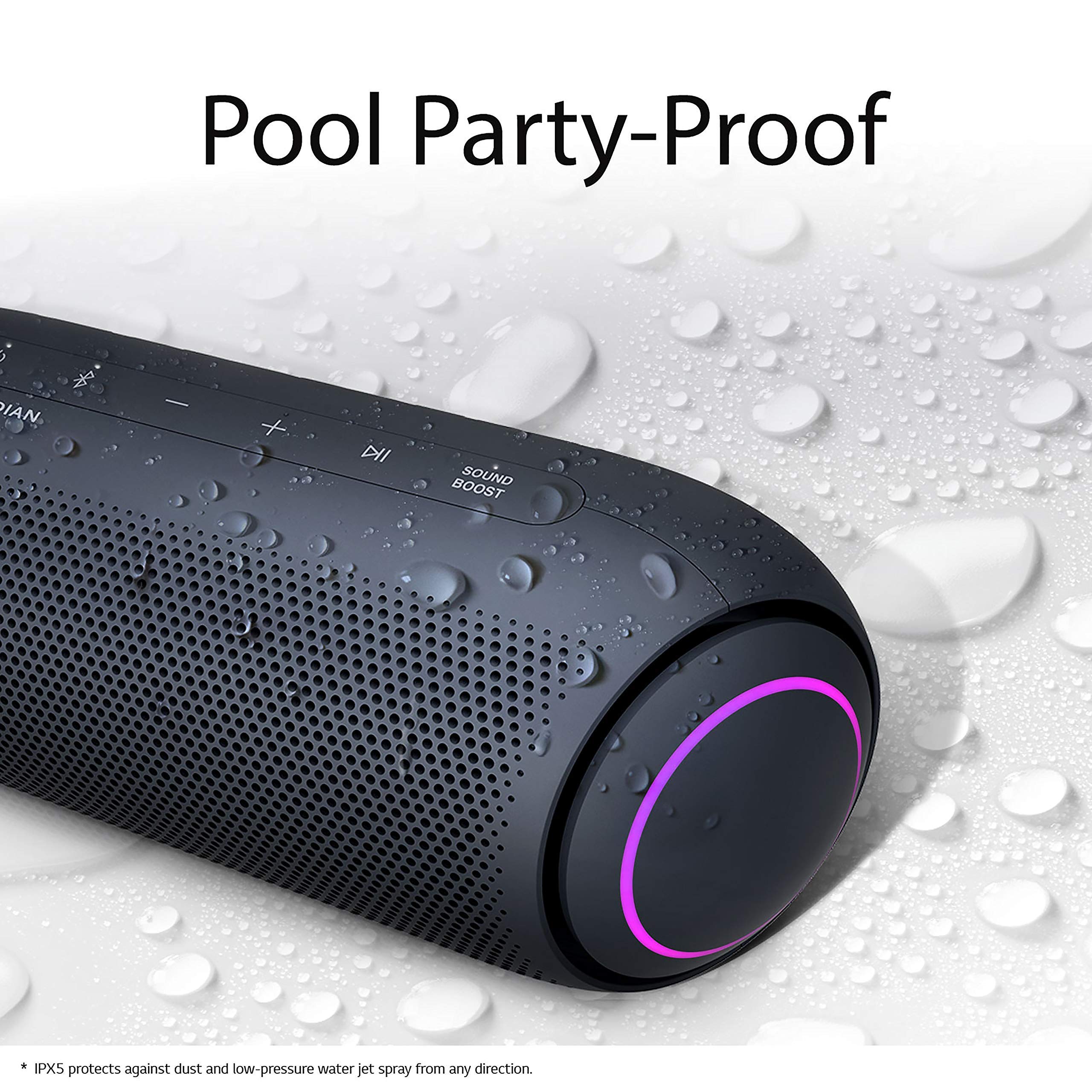 LG PL5 XBOOM Go Water-Resistant Wireless Bluetooth Party Speaker - Black (Renewed)