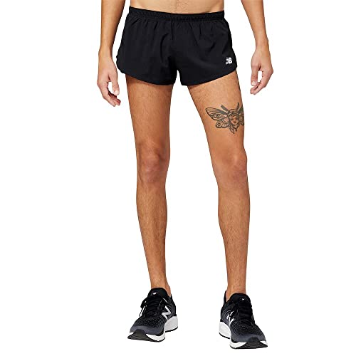 New Balance Men's Accelerate 3 Inch Split Short, Black, Small