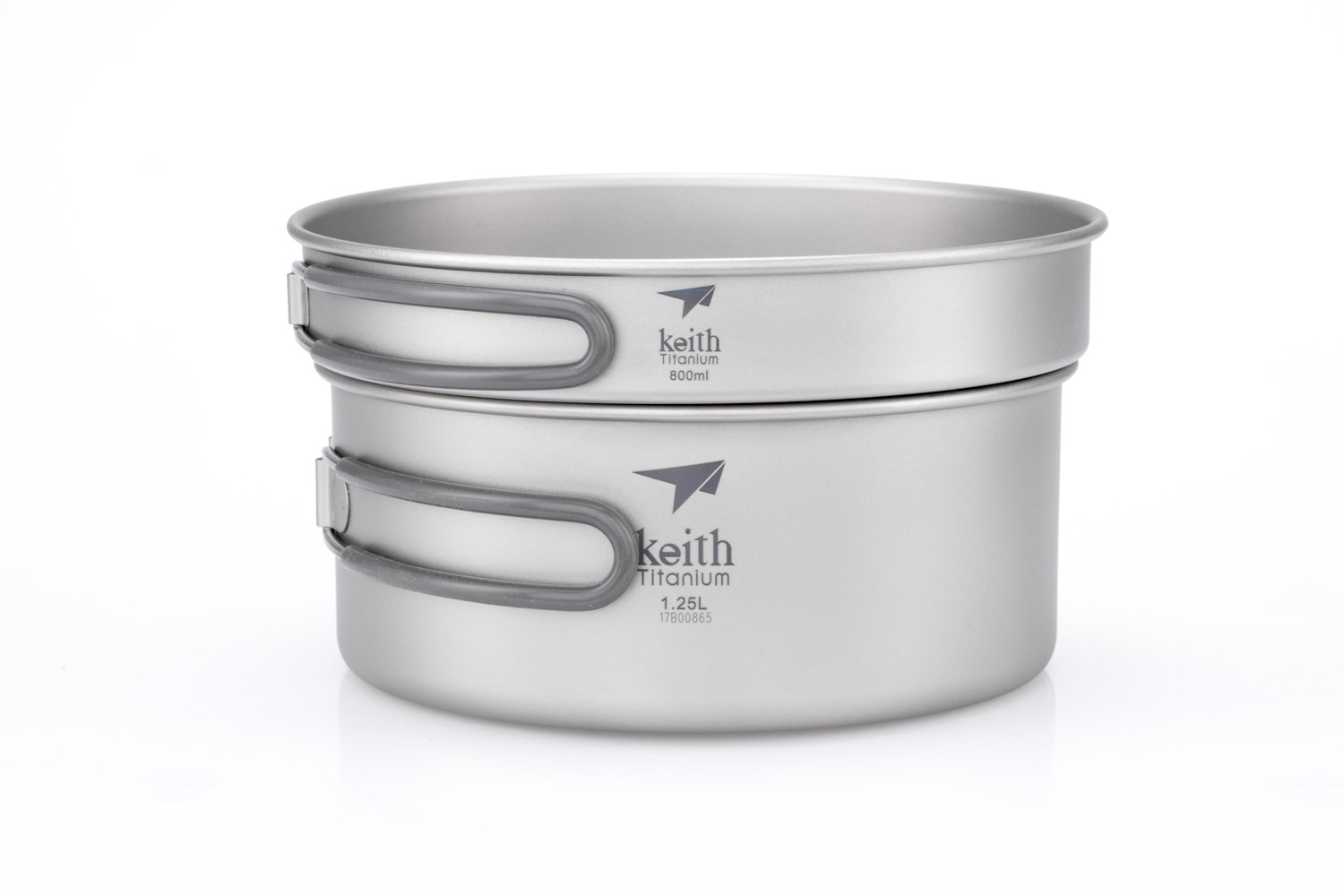 Keith Titanium Ti6017 2-Piece Pot and Pan Cook Set - 2.05 L