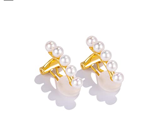 Moepapa Pearl Clip On Earrings Non Pierced Clip Earrings Cuff Jewelry For Women