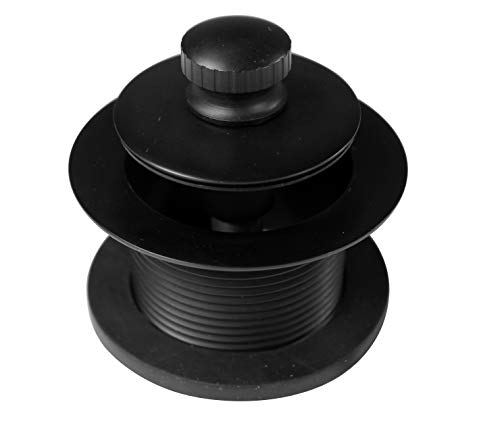 Westbrass Pull & Drain Sch. 40 PVC Bath Waste with One-Hole Top Elbow, Matte Black, D49721-62