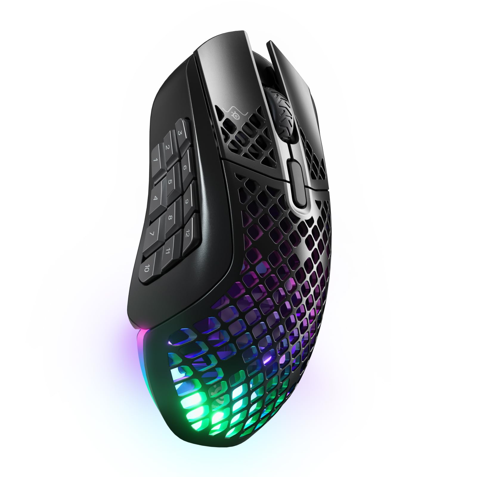 SteelSeries Aerox 9 Wireless - Ultra-Lightweight, 18000 CPI, TrueMove Air Optical Sensor, Water Resistant, 180 Hour Battery, 18 Programmable Buttons