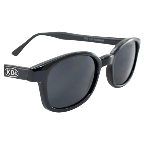 Pacific Coast The Original X-KD's Biker Shades By PCSUN 20% Larger Black Frames Super Dark Lens