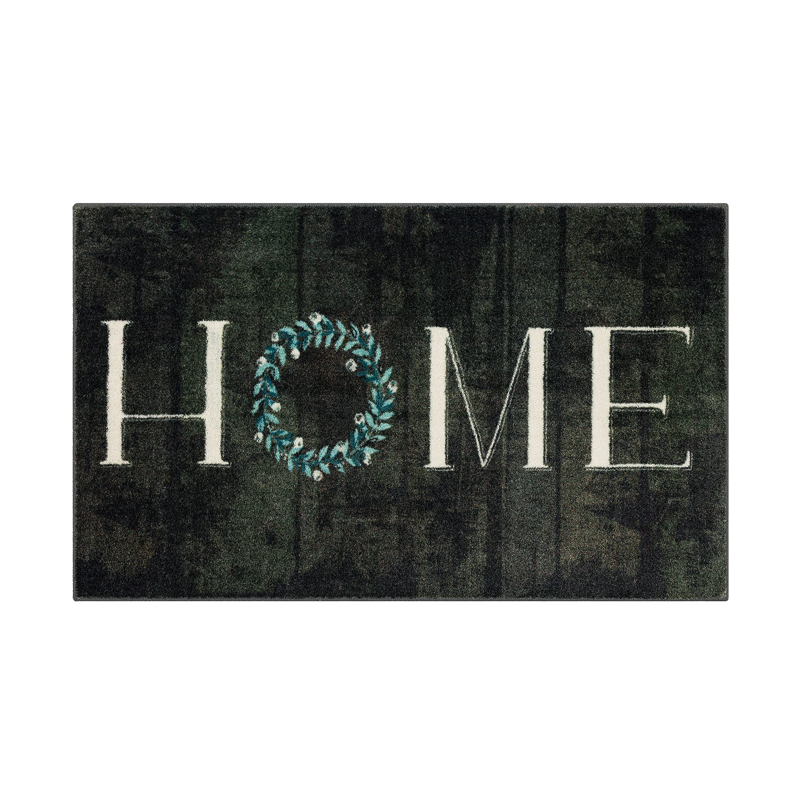 Mohawk Home Christmas Home Wreath Holiday Mat Set: 1' 6" x 2' 6", 2' x 3' 4", 2' 6" x 4' 2" Rug - Perfect for Kitchen, Entryway, Laundry Room