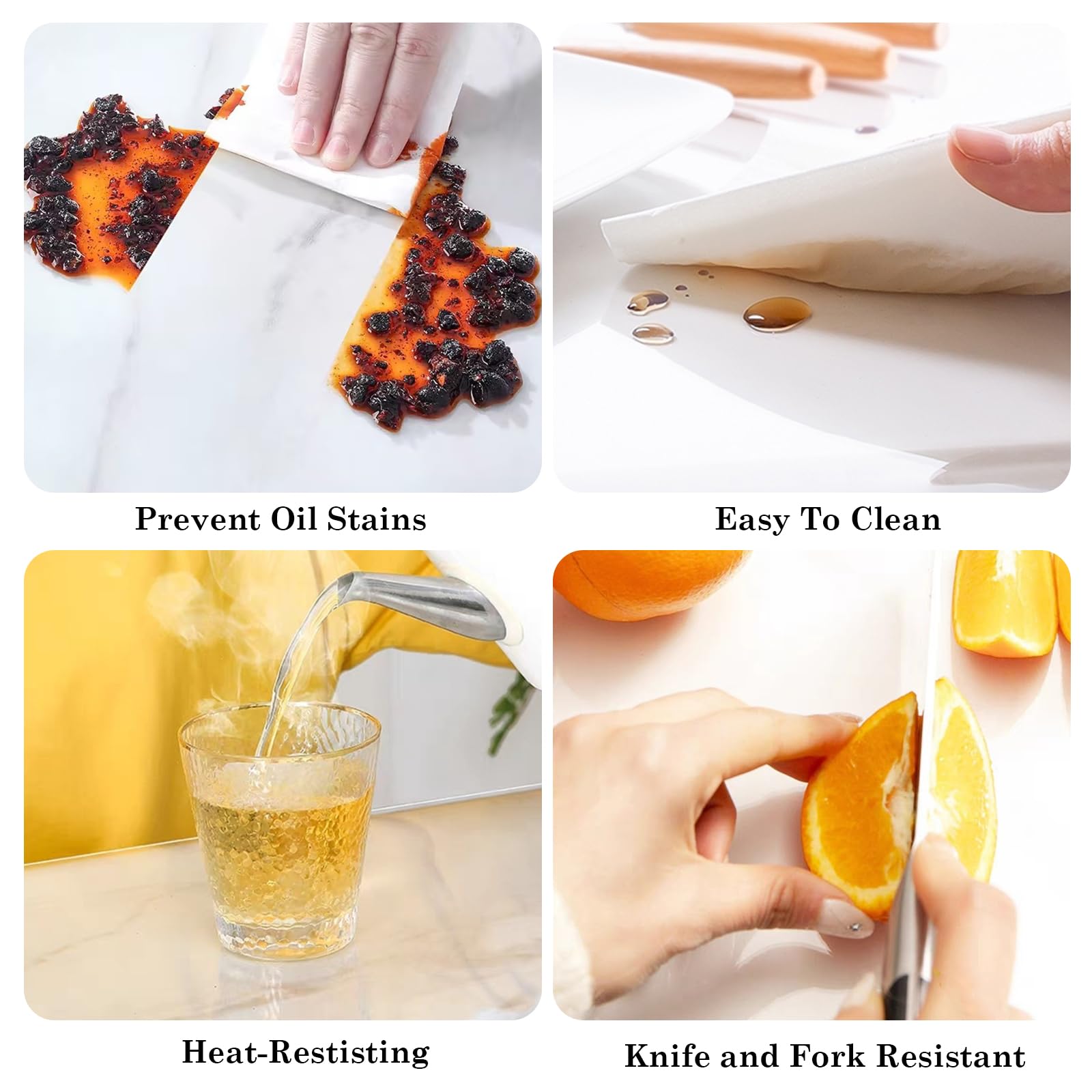 Kesfey Clear Table Protector Table Cloth 54 x 54 inch Square Transparent Sheet Table Covers Waterproof Oil Spill Proof Clear Tablecloths Plastic Stain Resistant Tablecover for Dining Tables Kitchen