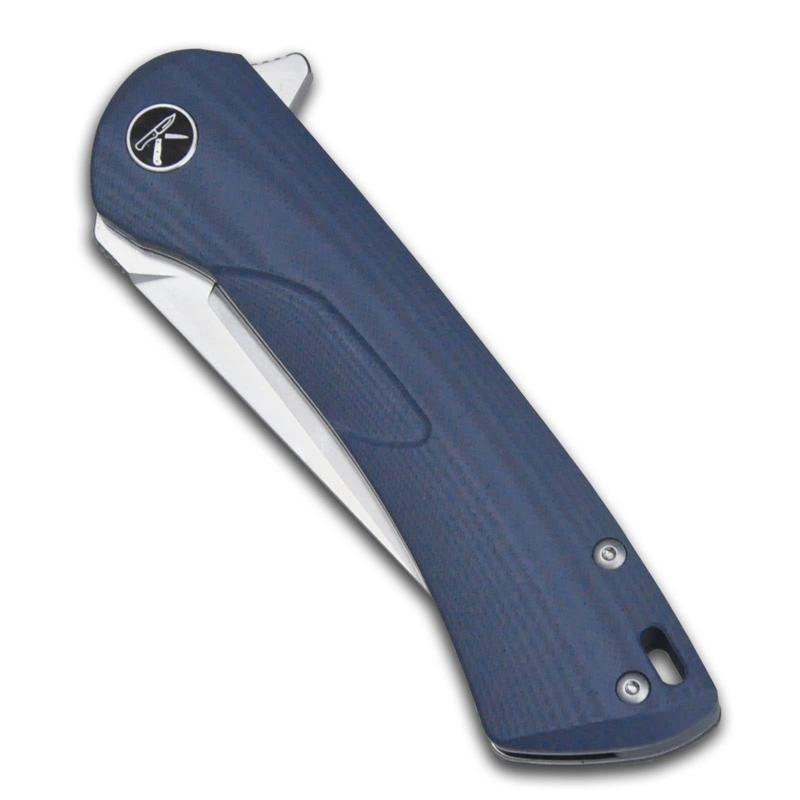 KERZEMAN Folding Pocket Knife, 3.81 "D2 Steel Knife G10 Handle EDC Knife, With Pocket Clip, Liner Lock, Sharp Survival Knife, Camping Survival Hiking Knife KZ-628-G10-BU