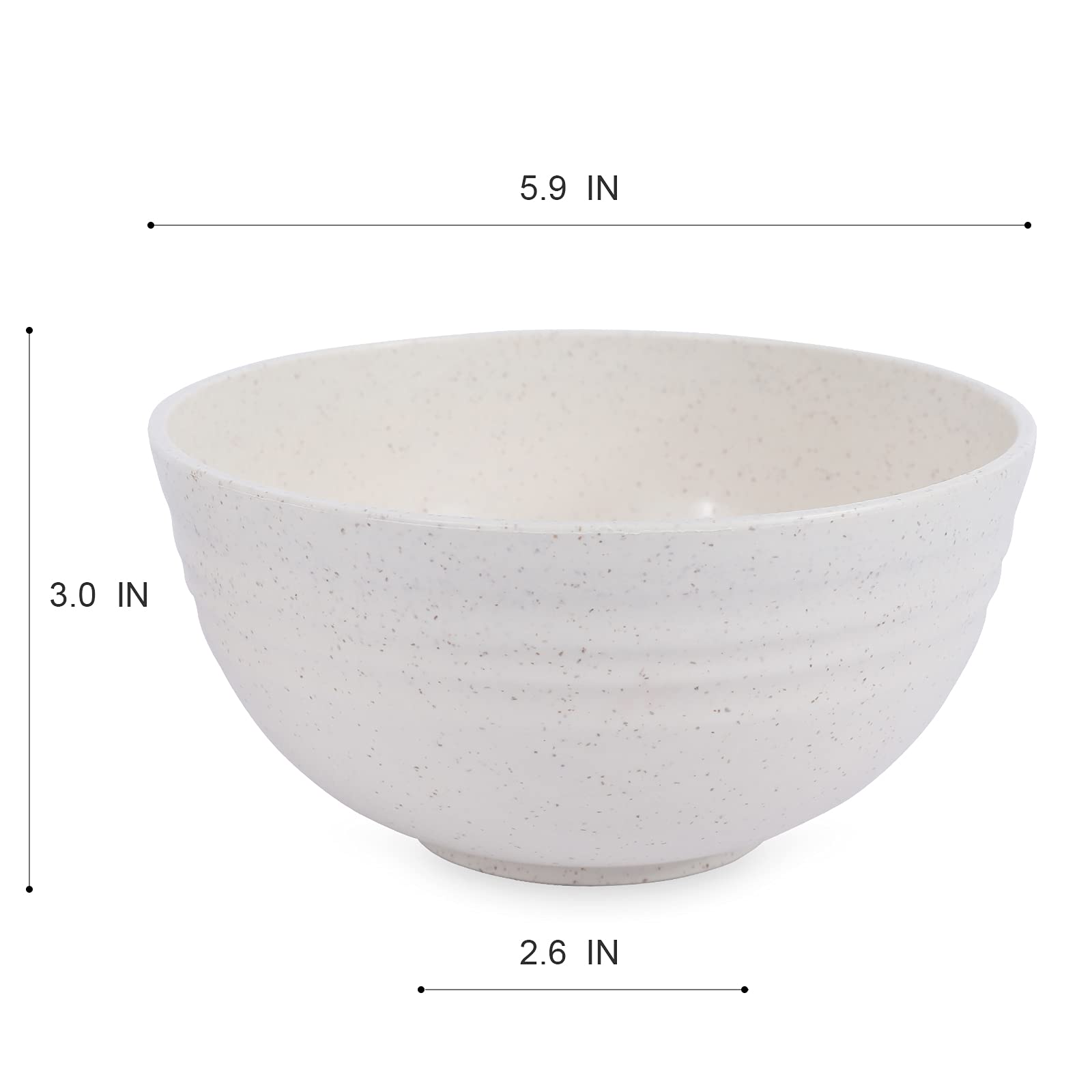 Potomart Unbreakable Cereal Bowls, 24 OZ Wheat Straw Fiber Lightweight Bowl Sets 4 - Dishwasher and Microwave Safe - for Children,Rice,Soup, Salad Bowls