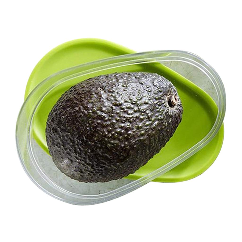 QUQUTWO Kitchen Avocado Saver Food Crisper Storage Box Fruit Vegetable Container Keep Fresh Kitchen Accessories Green + Transparent