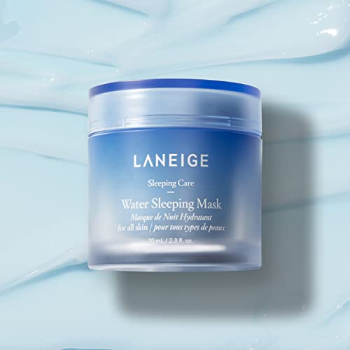LANEIGE Water Sleeping Mask: Hydrate, Boost Clarity, and Visibly Brighten with Squalane & Sleep-Biome Technology, 2.4 fl. oz.