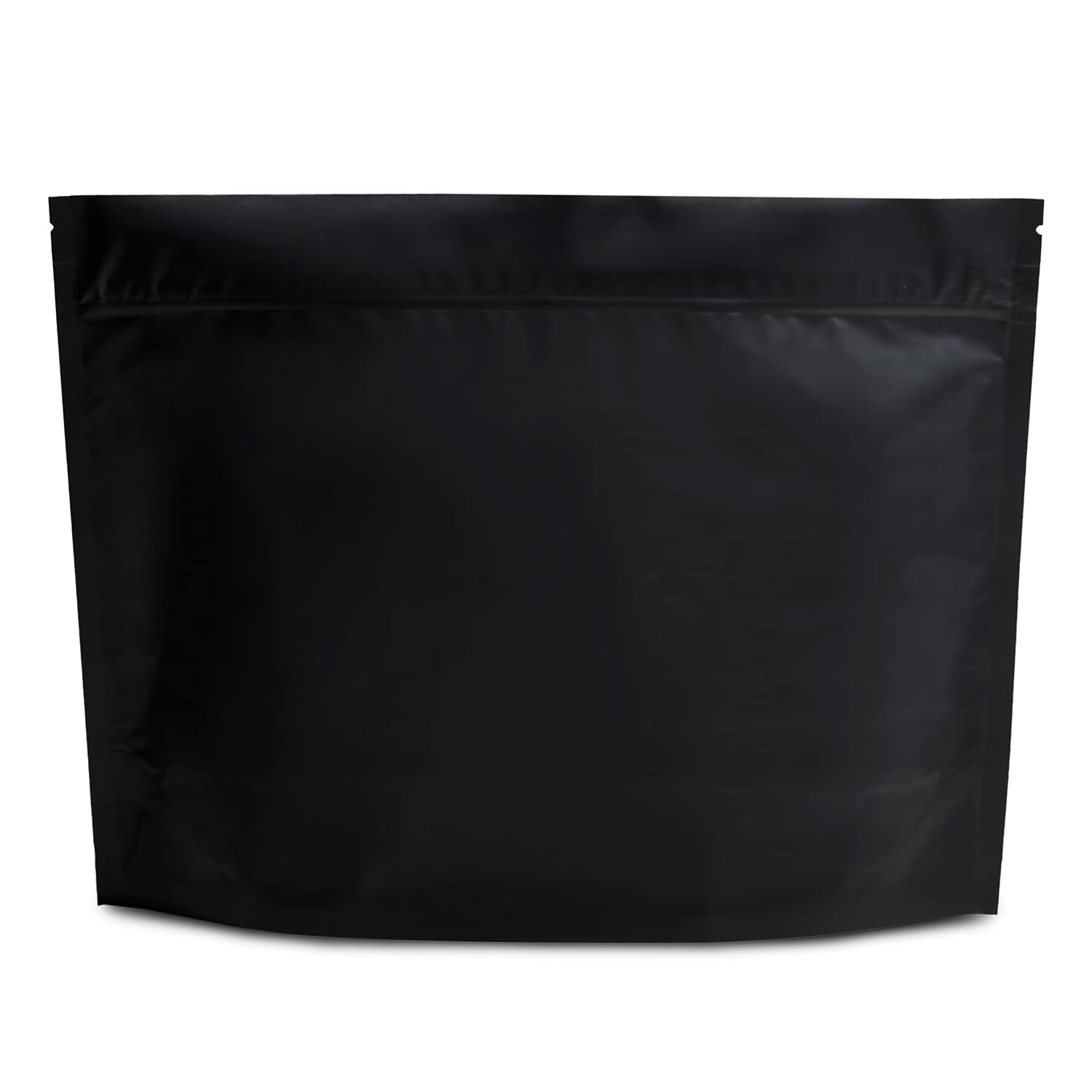 PouchWorth 50 Pieces Matte Black Child Resistant Exit Bag 12Inx9Inx4In Ziplock Pouch Smell Proof Bags for Food Storage Piecesaging, Herbs, Coffee