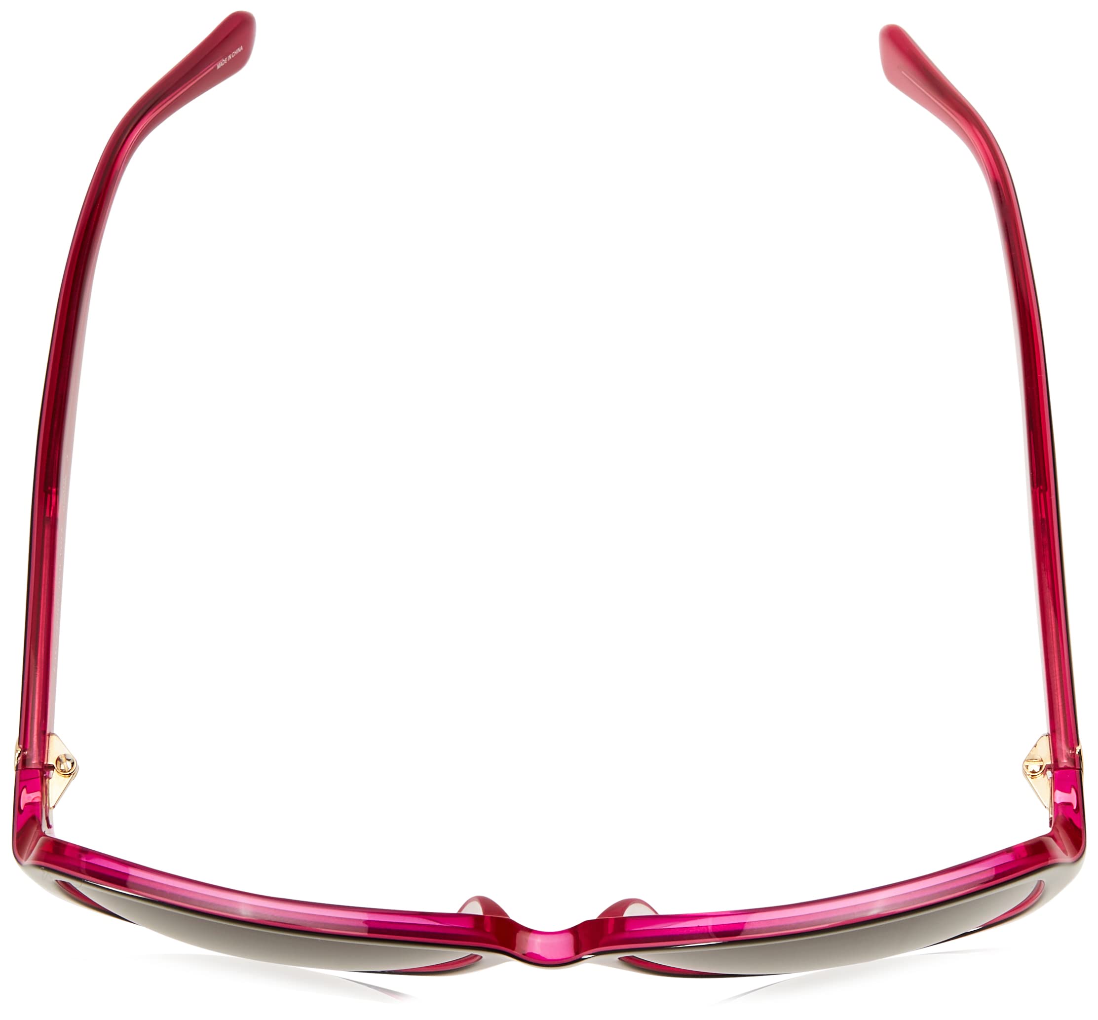 Kate Spade New York Women's Ayleen Rectangular Sunglasses, Black Pink/Gray Gradient, 56 mm