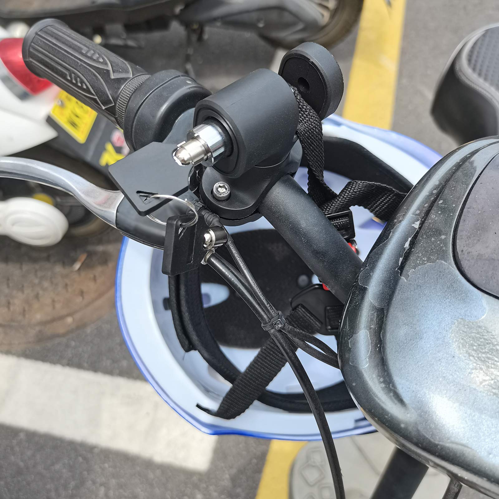 Motorcycle Helmet Lock Anti-Theft Multifunctional Bicycle Helmet Lock for Mountain Road Bikes Electromobile