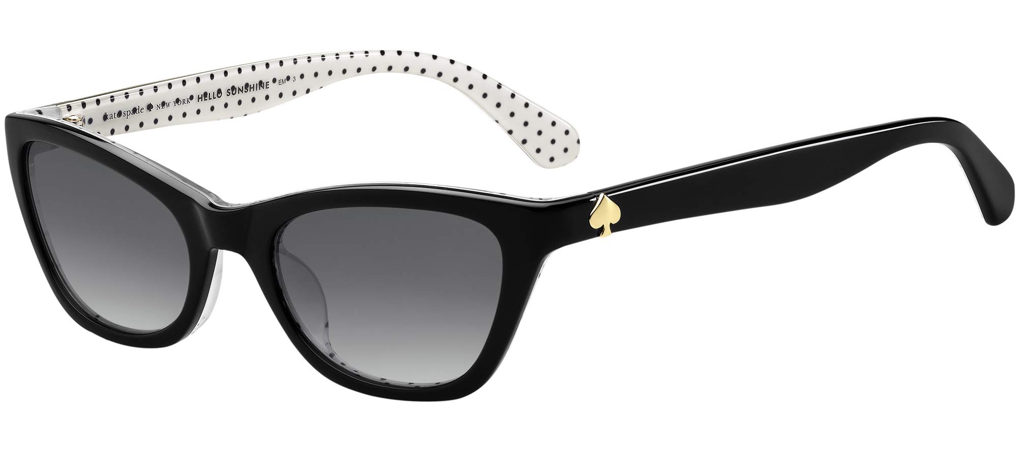Kate Spade New York Women's Johneta/S Cat Eye Sunglasses, Black/Grey, One Size