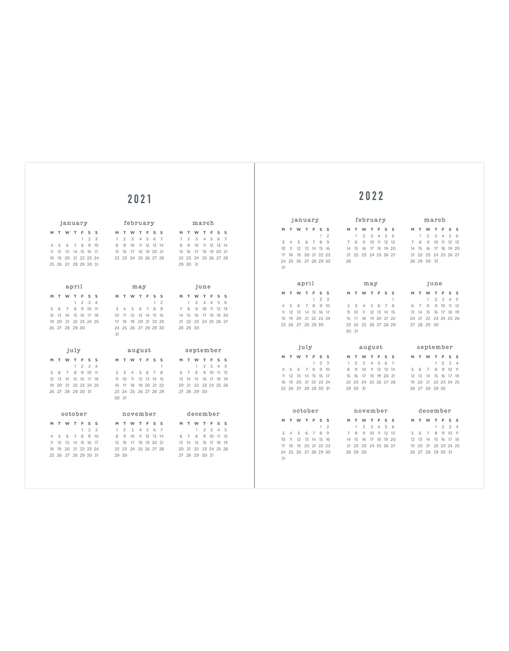 Letts Serenity A5 Week to View 2022 Diary - sage