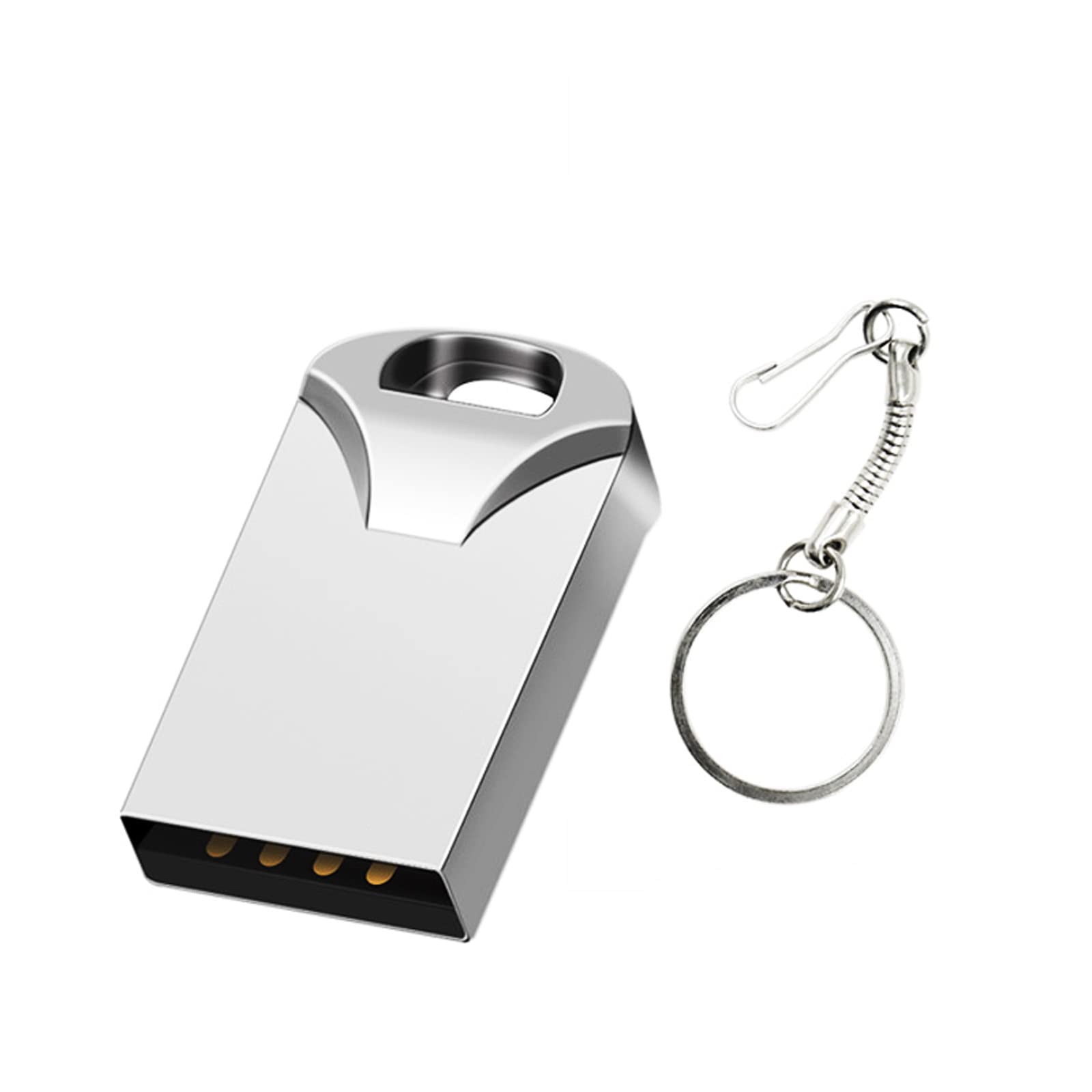 Super Mini USB Flash Drives Memory Sticks Pendrives Jumpdrive Thumb Drive with Waterproof Dustproof Shockproof (Silver 2GB)