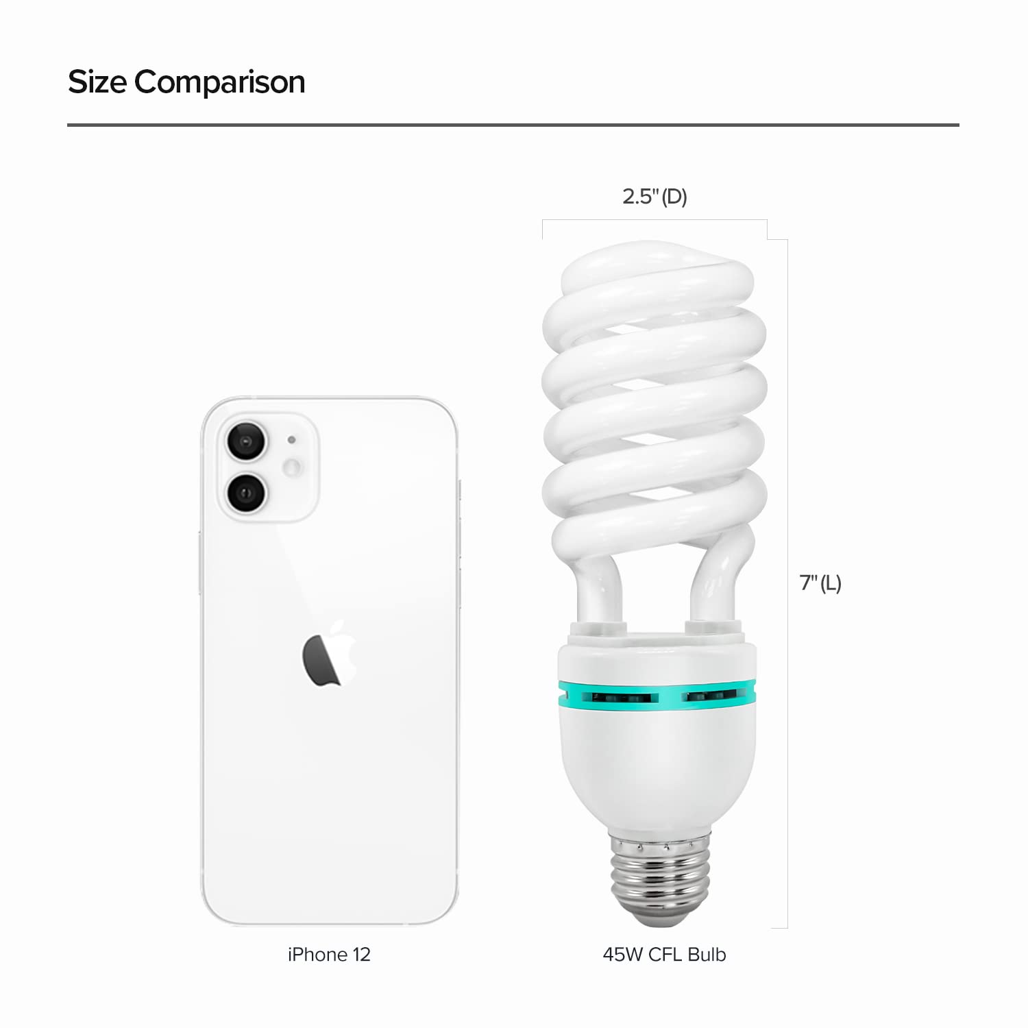 LimoStudio [6-Pack] 45W Full Spectrum Spiral Photo Light Bulb, Energy Saving 6500K Pure White Daylight Balanced CFL Light for Photography and Video, AGG2707