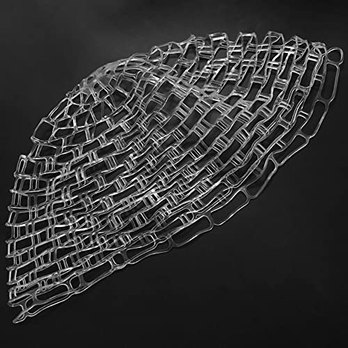 QULIT 47 Inch Clear Rubber Replacement Net Replacement Bag for Fly Fishing Landing Net Fishing Tackles