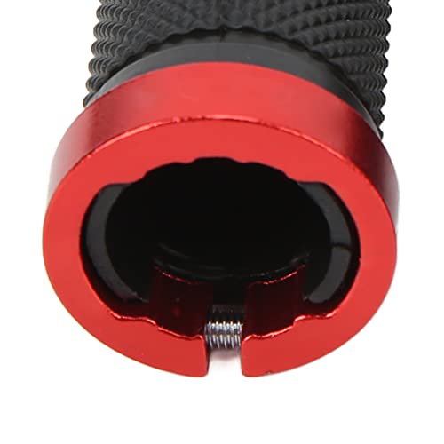 Mountain Bike Handle Bar Cover, Dustproof Bicycle Rubber Handle Bar Grips Aluminum Lock Loop Waterproof for Bike(red)