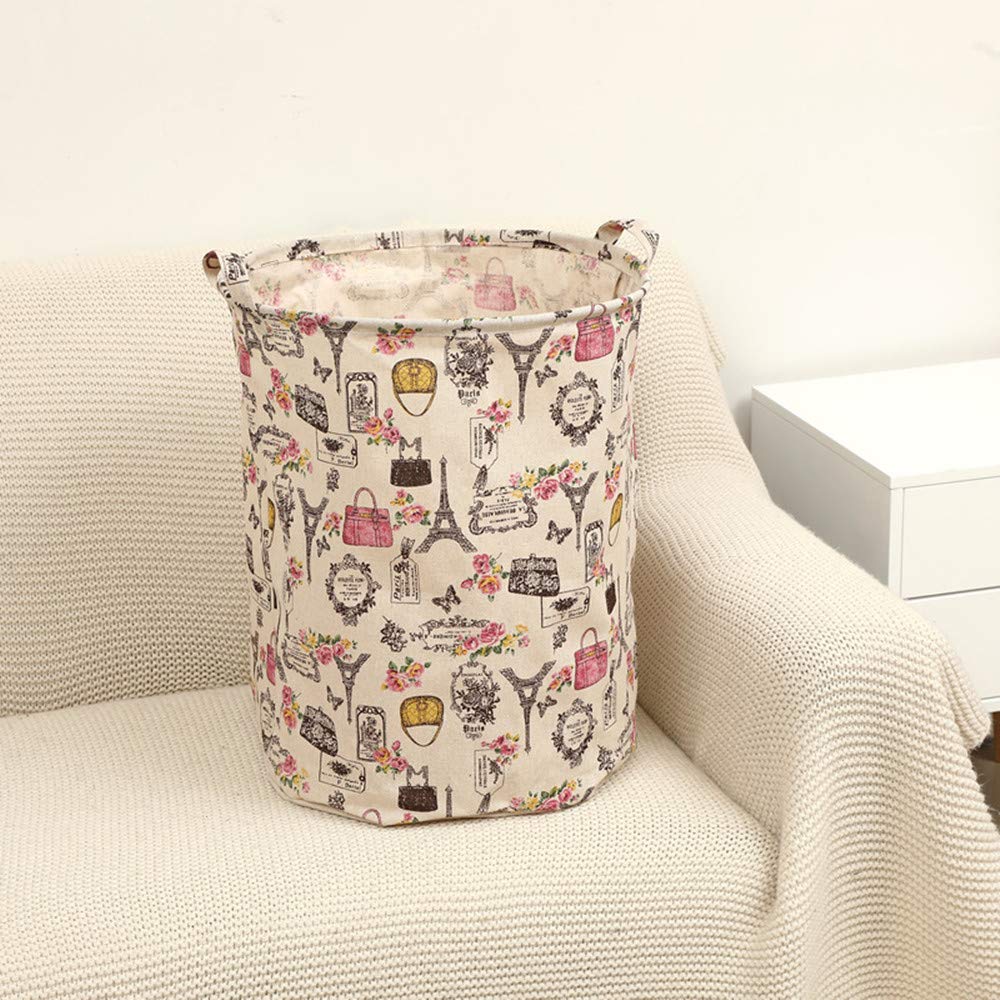 Large Laundry Storage Bin, Canvas Lion Storage Baskets with Handles,Collapsible Laundry Hamper for Household, Boy Gift Baskets,Toy Organizer, Yellow
