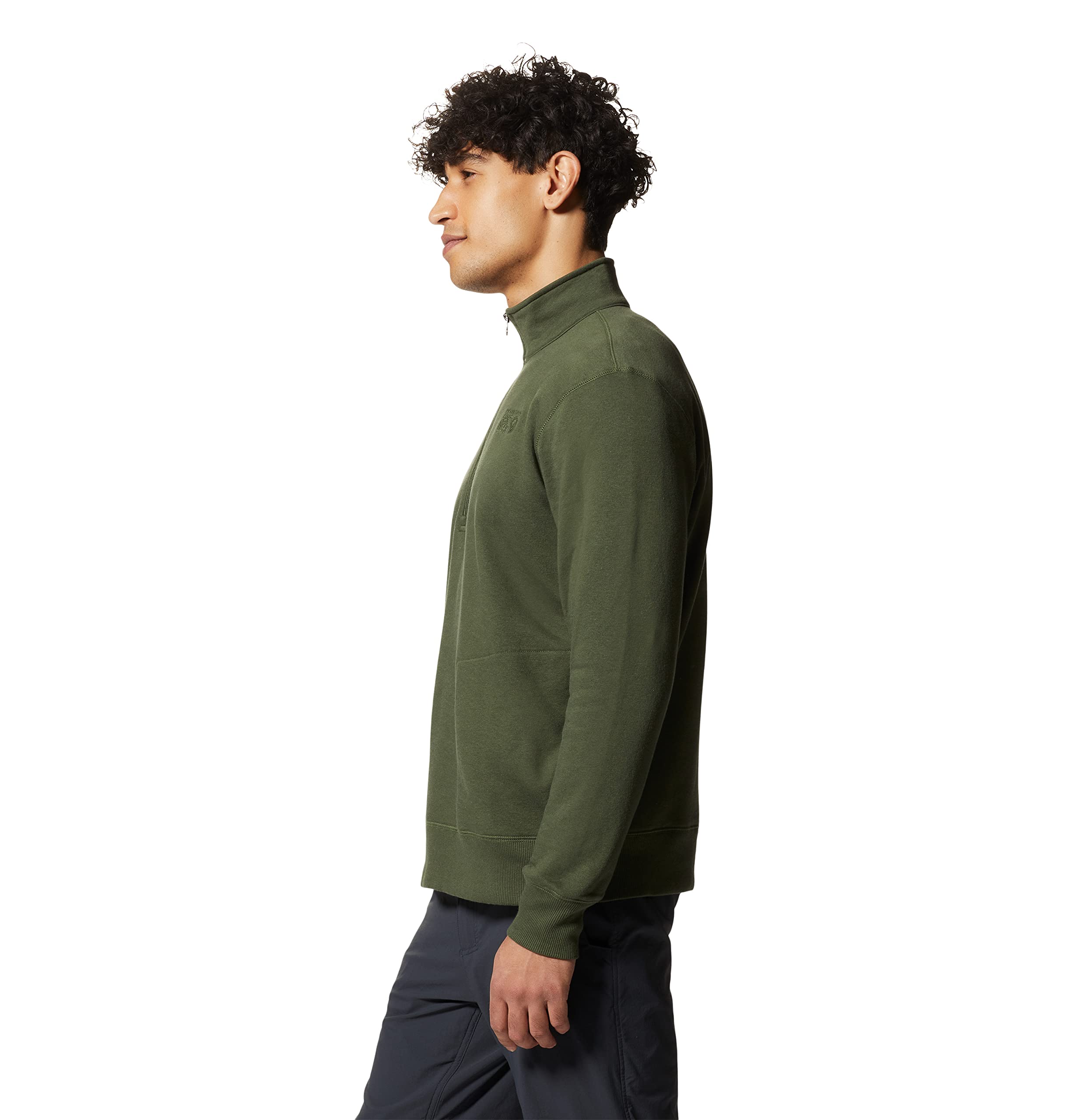 Mountain Hardwear MHW Logo 1/4 Zip, Surplus Green, XL