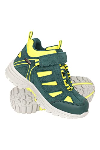 Mountain Warehouse Drift Junior Kids Hiking Boots - Waterproof Shoes Dark Green Kids Shoe Size 13 US