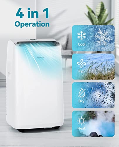 Wamife 12000 BTU Portable Air Conditioner, Smart Indoor Air Conditioner Voice Control with Alexa & Google Home, Cools Up to 700 Sq.Ft. Portable AC Unit with Remote Control, Window Kit