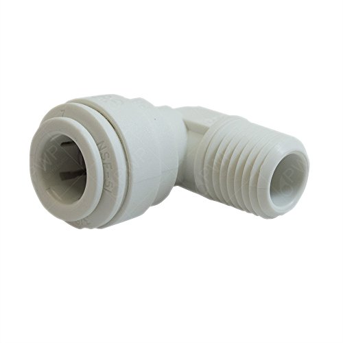 John Guest Speedfit PP480823W 1/4OD by 3/8NPTF Fixed Elbow, 10-Pack