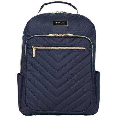 Kenneth Cole REACTION Women's Chelsea Chevron 15" Laptop and Tablet Backpack, Navy