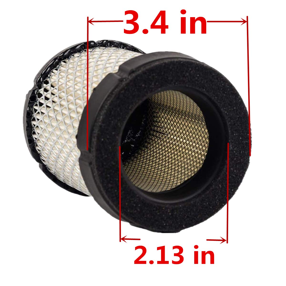 Toolyuan 140-3280 48-2017 Air Filter for Onan Microlite Generators 3600 4000 MicroQuiet Micro Quiet- 2 Pack