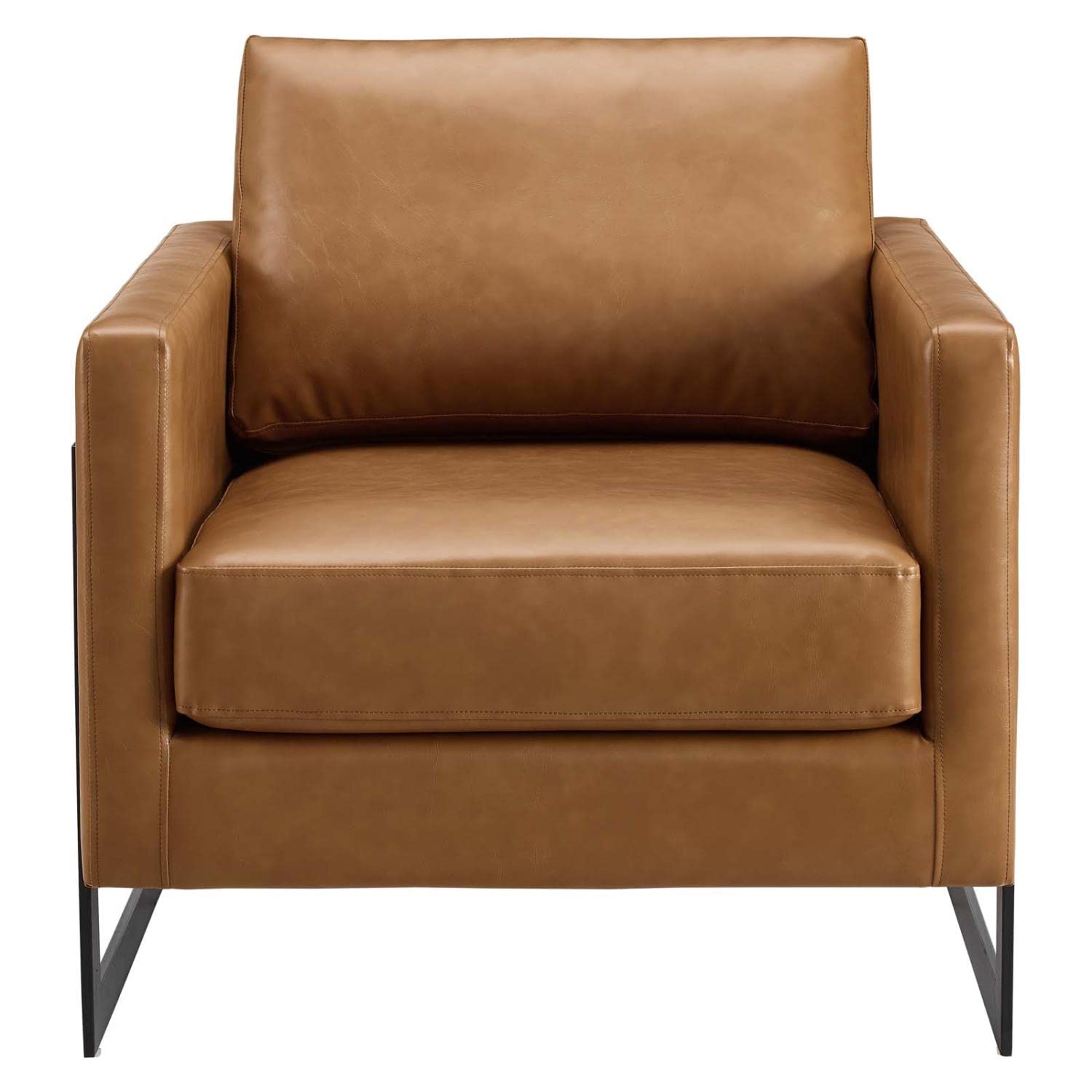 Modway Posse Upholstered Sofas/Sectionals/Armchairs, Black Tan