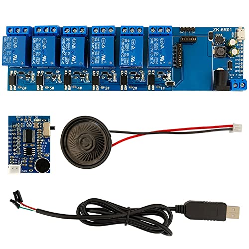 Trjgtas -VR01 Complete Speech Recognition Module with Relay+Speaker AI Offline Control