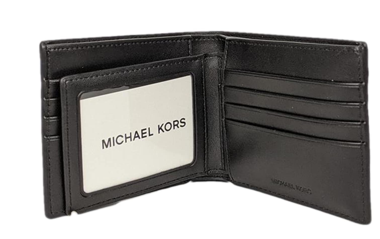 Michael Kors Men's Cooper Billfold with Passcase Wallet (Black PVC)