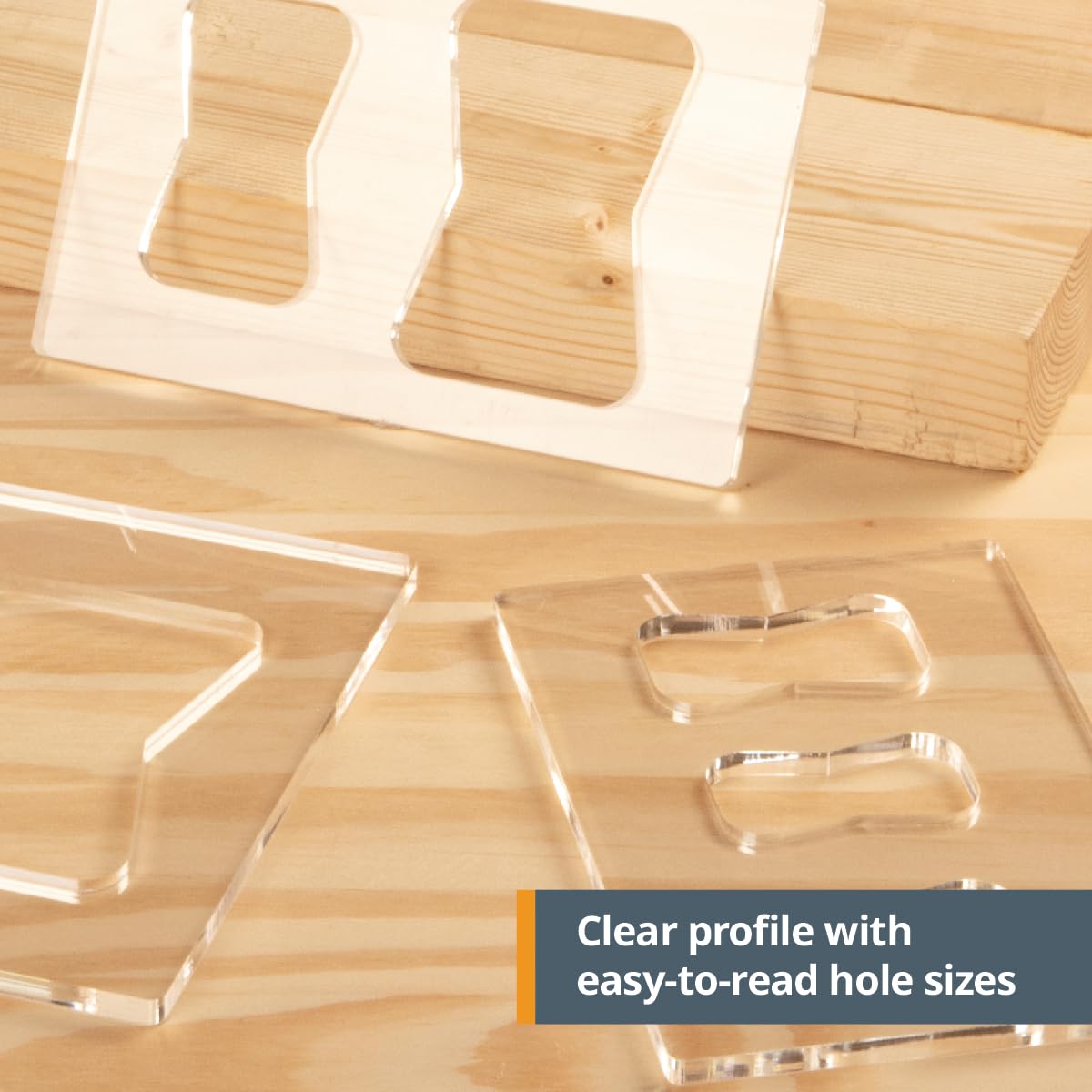 POWERTEC 71801 1/4" Thick Acrylic Bowtie Clear Butterfly Key Decorative Inlay Template Set (4pc) with 1/8 Carbide Router Bit Solid Brass Inlay Kit & Solid Brass Inlay Kit for Precise Cuts