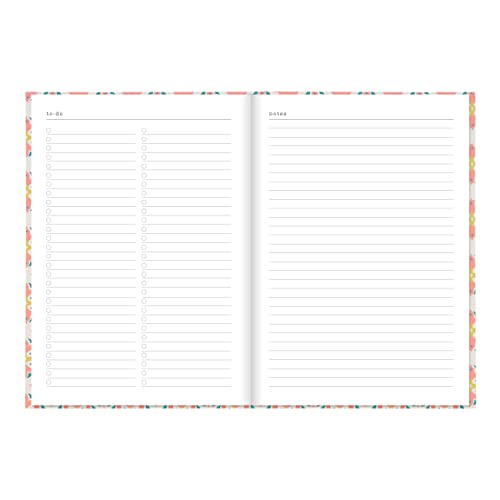 Letts of London Morocco Academic Weekly/Monthly Planner, August 2023 to July 2024, Week-to-View, Sewn Binding, Multilingual, A5 Size, 8.25" x 5.875", Coral (C031812-24)