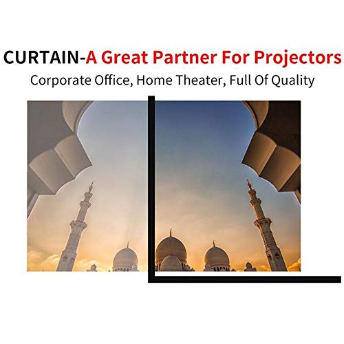 KXDTZ 84 Inch Projector Screen 16:9 White Dacron Diagonal Video Projection Screen Wall Mounted for Home Theater Movie