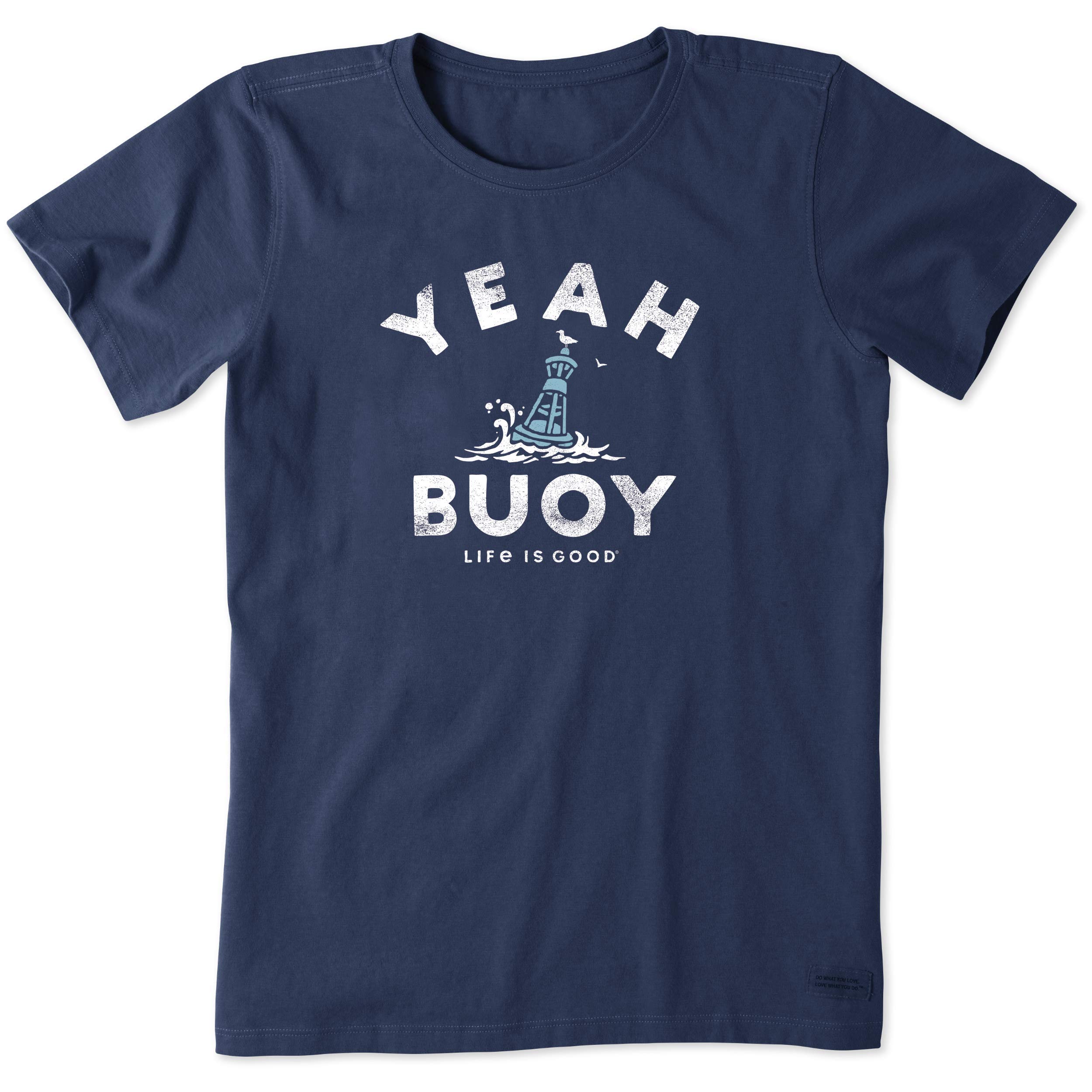 Life is Good Women's Crusher Graphic T-Shirt Yeah Buoy, Darkest Blue, XXX-Large