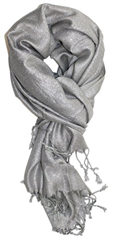 Ted and Jack - Dreams of Stardom Sparkling Metallic Pashmina Scarf in Silver