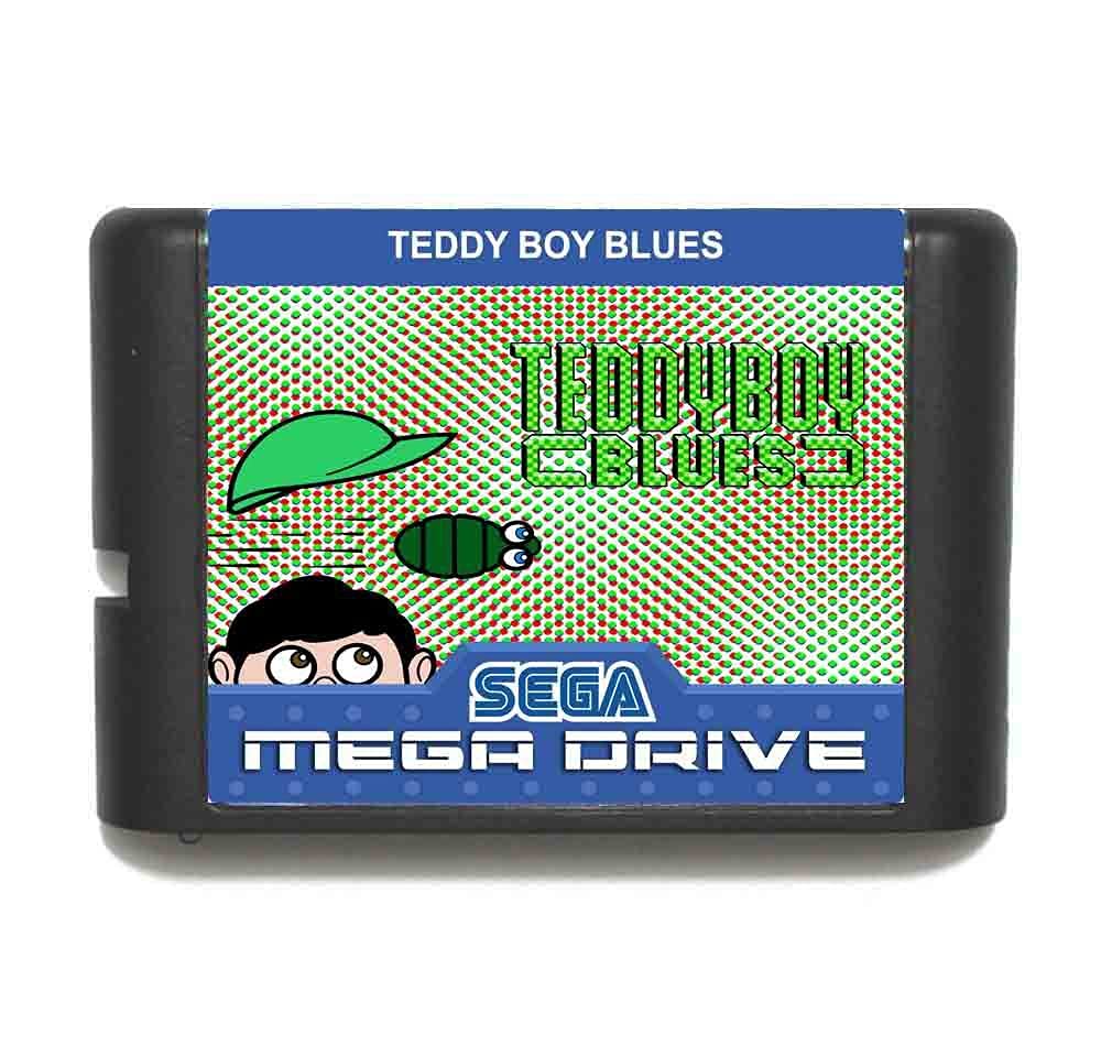 Teddy Boy Blues Game Cartridge 16 Bit MD Game Card With Retail Box For Sega Mega Drive For Genesis (Black)