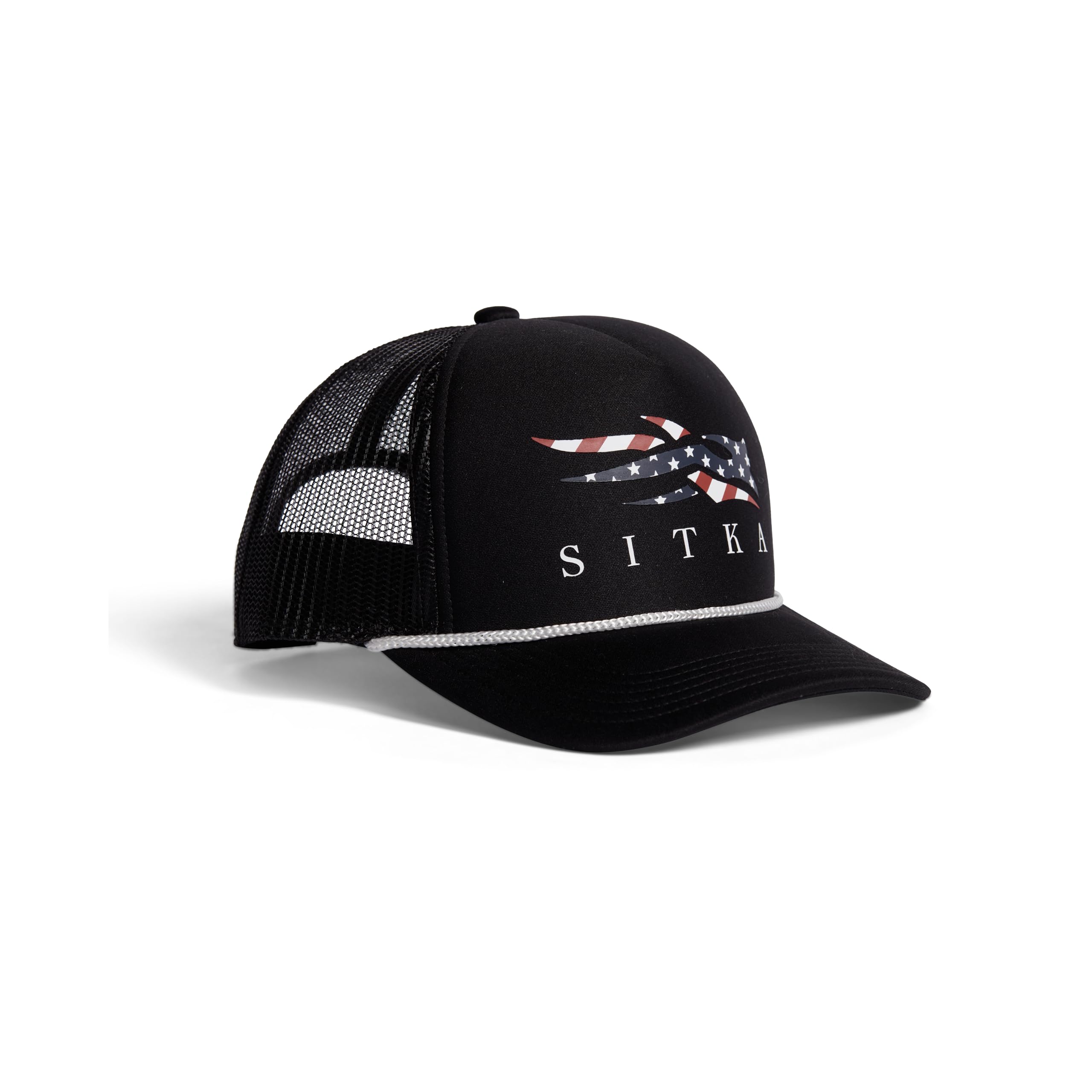 SITKA Gear Unisex Icon Flag Hi Foam Trucker Hat - Sitka Black, One Size