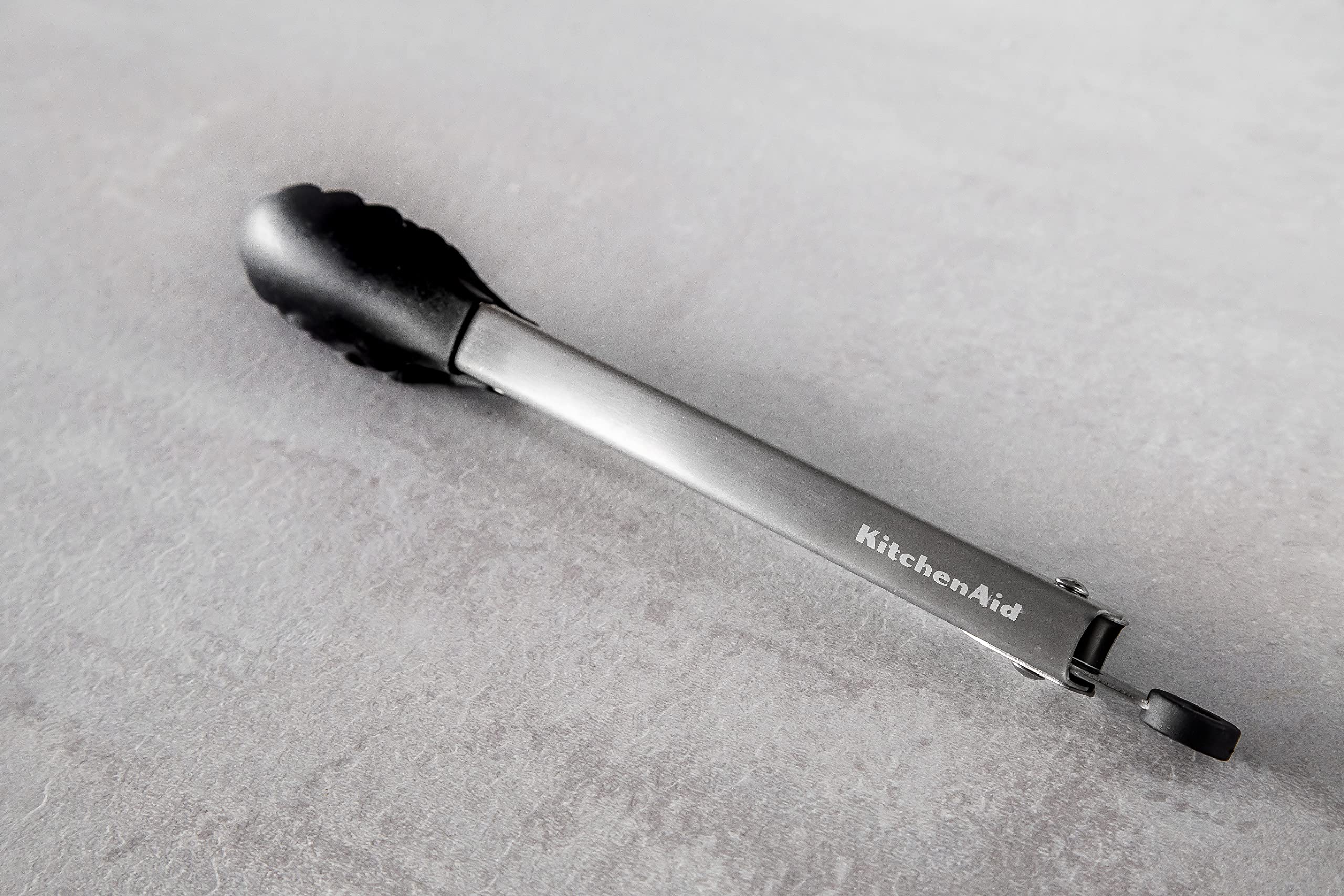 KitchenAid Silicone Tipped Kitchen Tongs, Black