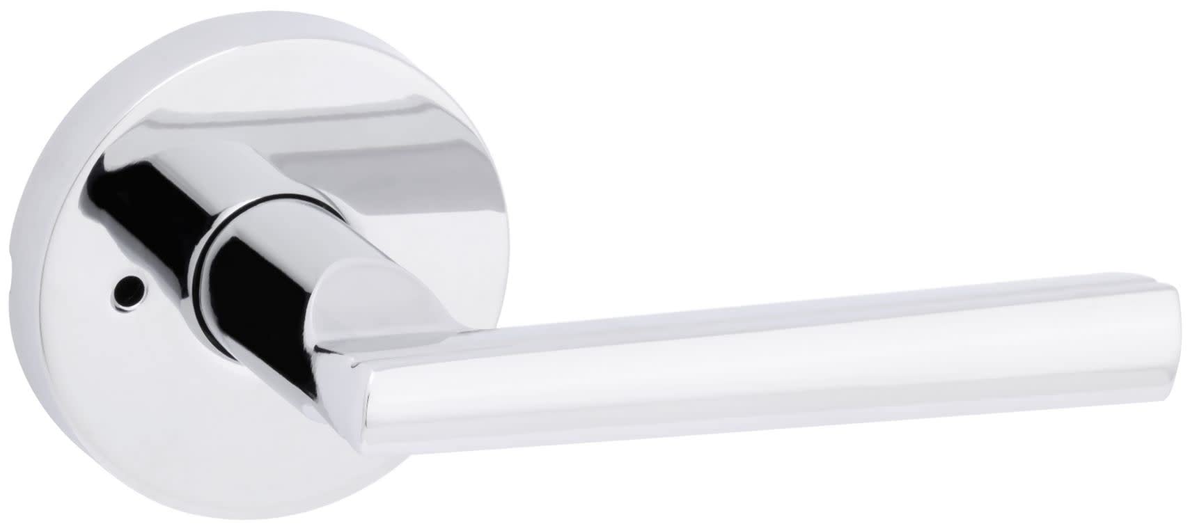 Kwikset 730MRLRDT-26 Montreal Lever with Round Rose Privacy Door Lock with 6AL Latch and RCS Strike Bright Chrome Finish
