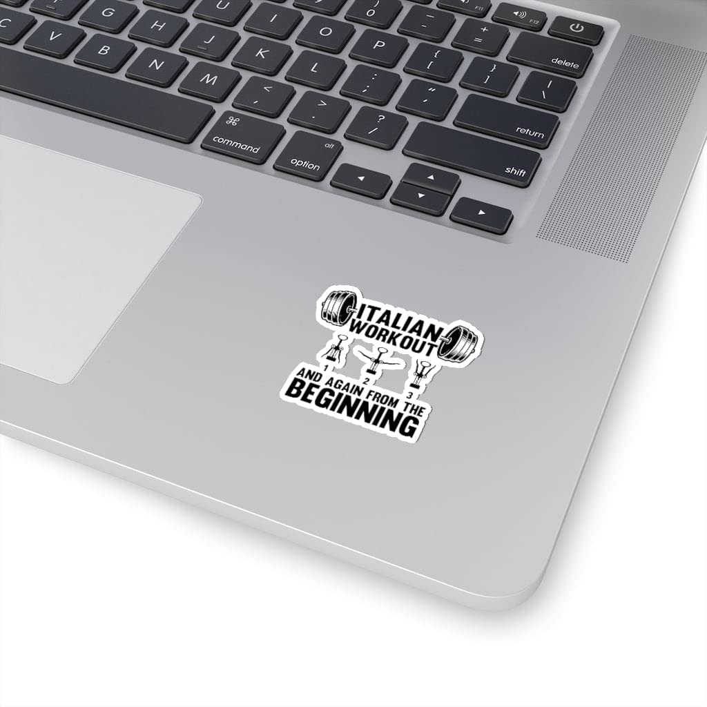 Teegarb Letter Blanket Sticker Decal Novelty Weightlifting Weights Workout Heavylifting Lover Humorous Italia Stickers for Laptop Car 6" × 6" / Transparent