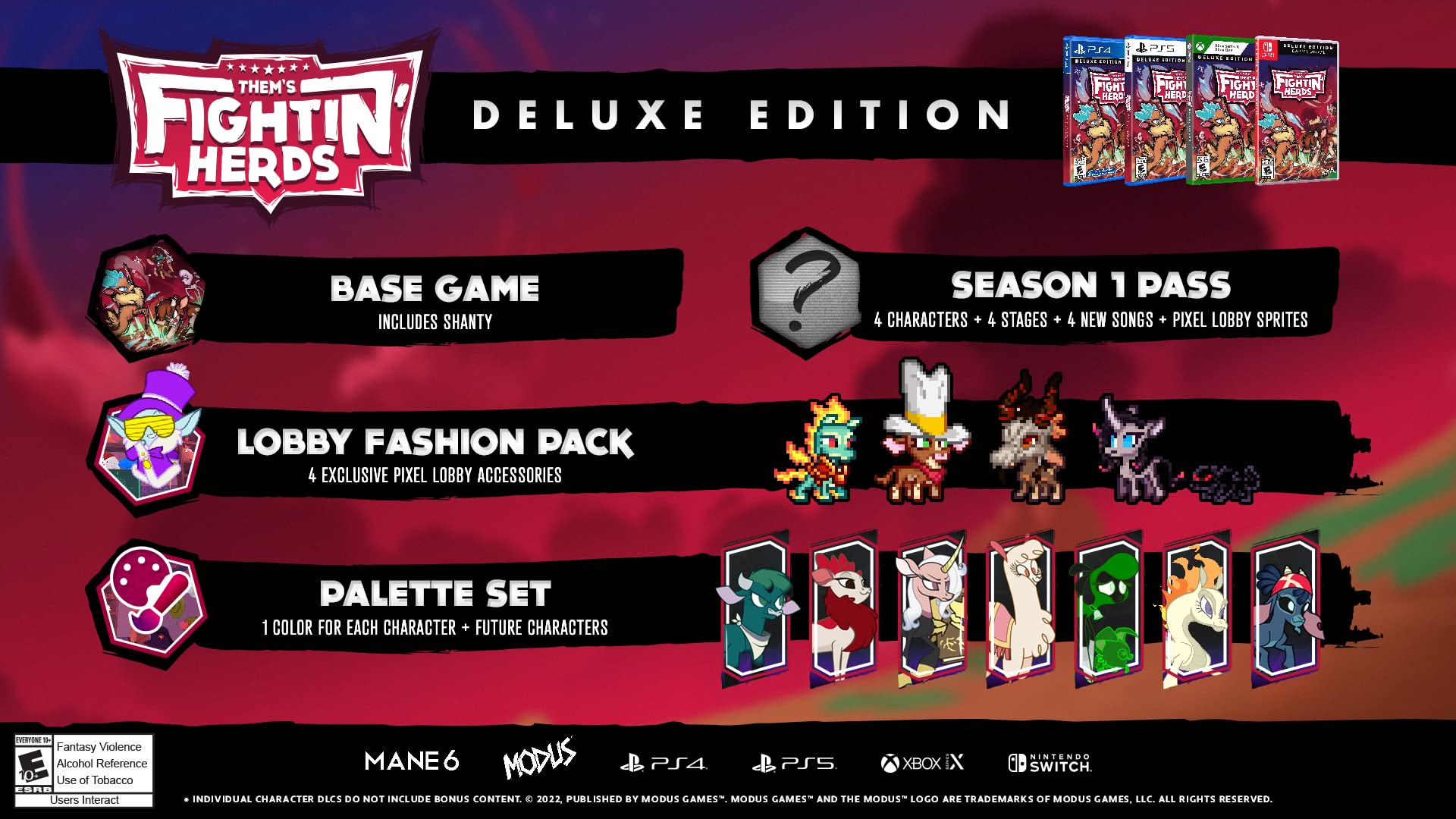 Them's Fighting Herds: Deluxe Edition (PS4) and Sonic Frontiers - PlayStation 4 Bundle