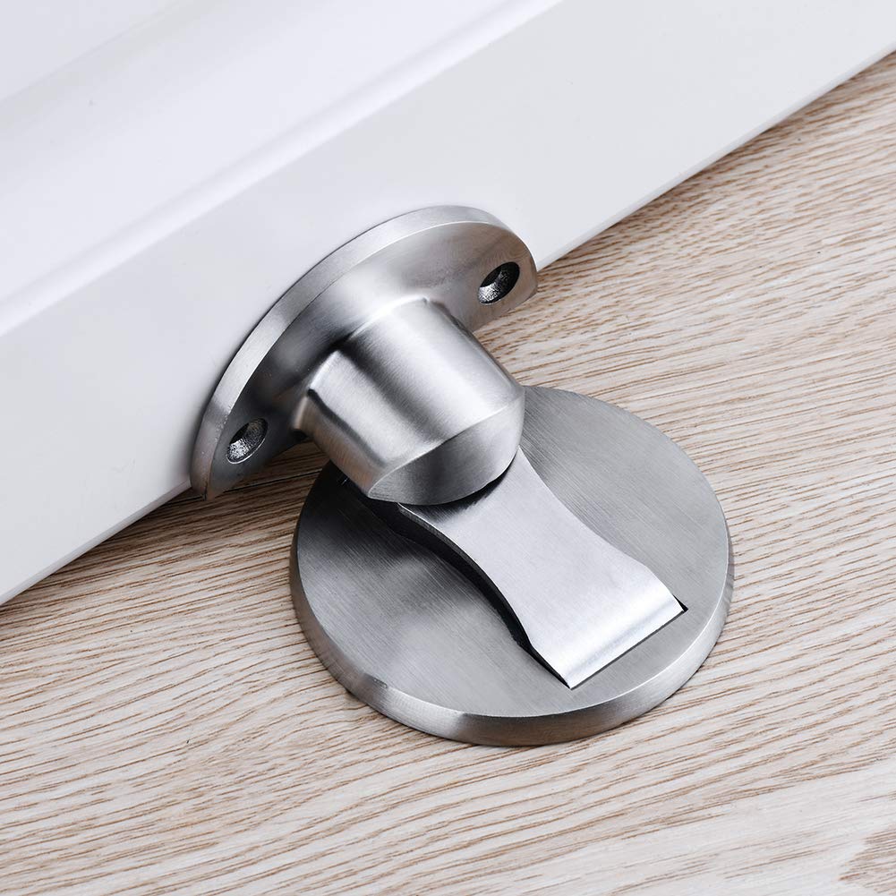 NAIERDI 2 Pack 304 Stainless Steel Door Stoppers, Magnetic Door Stop, 3M Double-Sided Adhesive Tape, No Drilling, Door Stop Wall Protector, Office Door Catch, Stop Door